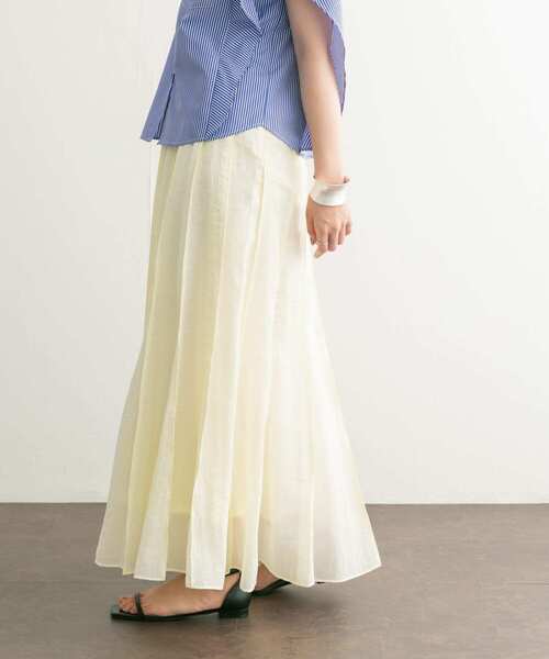 KBF（ケイビーエフ）の「ピンタックシアーマキシスカート（スカート）」 - WEAR