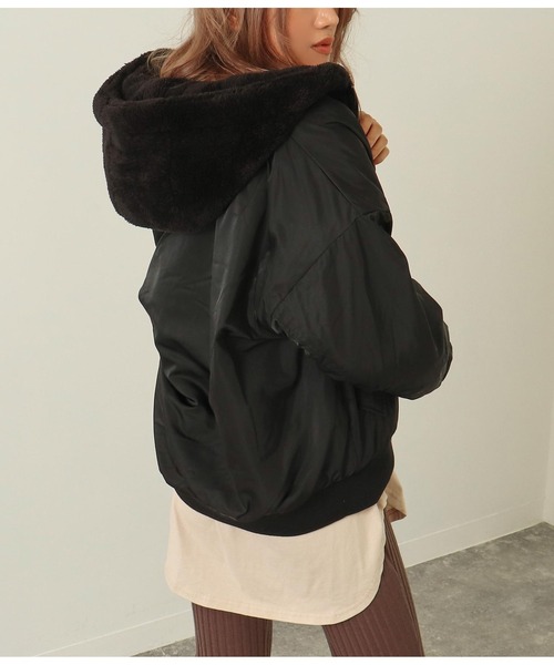 ANAP（アナップ）の「裏ボアリバーシブルフーディーMA-1（MA-1）」 - WEAR