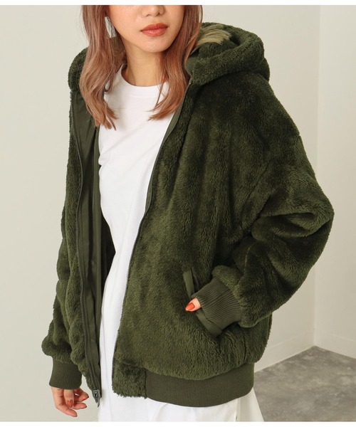 ANAP（アナップ）の「裏ボアリバーシブルフーディーMA-1（MA-1）」 - WEAR