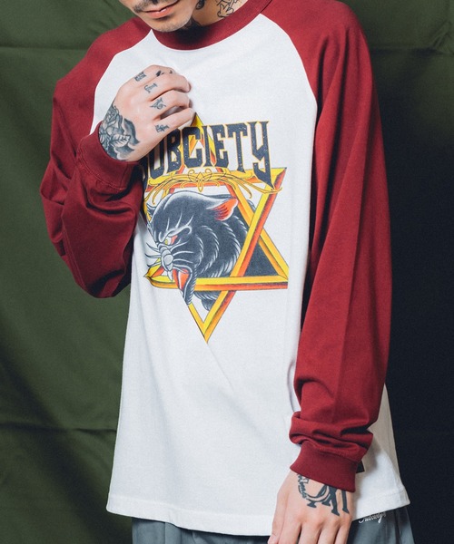 Subciety（サブサエティ）の「BLACK PANTHER RAGLAN L/S（Tシャツ/カットソー）」 - WEAR