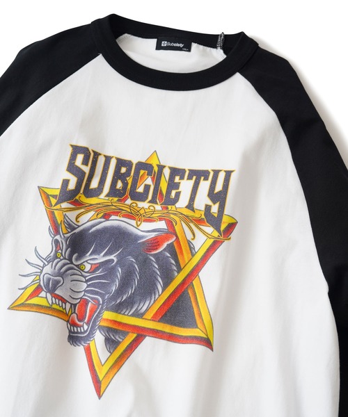 Subciety（サブサエティ）の「BLACK PANTHER RAGLAN L/S（Tシャツ/カットソー）」 - WEAR