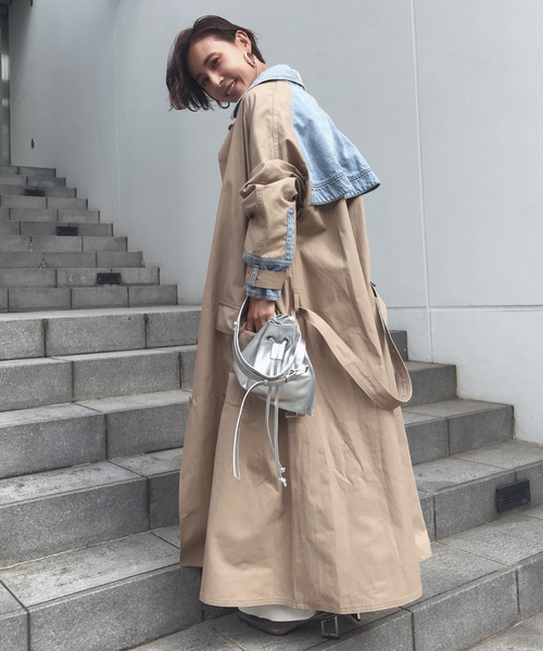 AMERI（アメリ）の「DENIM BALMACAAN COAT（トレンチコート）」 - WEAR