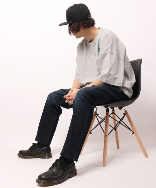 ROOT THREE（ルートスリー）の「ROOT THREE キングサイズ TCデニム カツラギ ウエストリブ ストレッチ セミサルエル ...