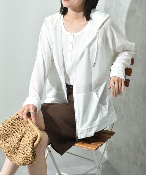 INTERPLANET（インタープラネット）の「梨地ドルマンZIPパーカー（パーカー）」 - WEAR