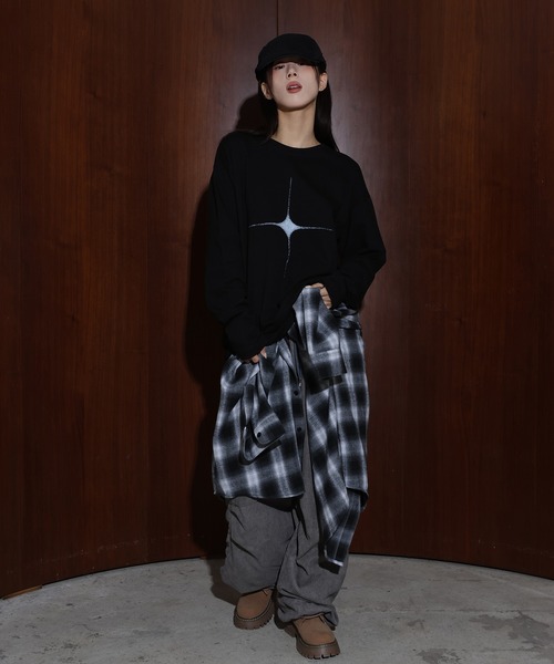 FOLLOWIN（フォロウィン）の「[UNISEX][レイヤードコーデにもおすすめ！] ビンテージフードチェックシャツ（シャツ/ブラウス ...