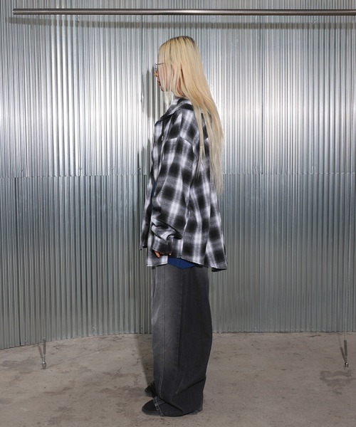 FOLLOWIN（フォロウィン）の「[UNISEX][レイヤードコーデにもおすすめ！] ビンテージフードチェックシャツ（シャツ/ブラウス ...