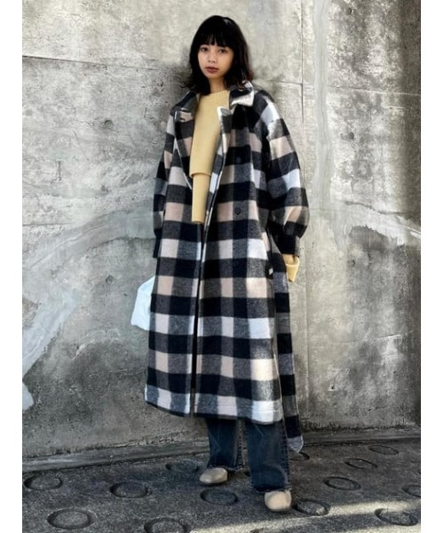 MOUSSY（マウジー）の「ULSTER COLLAR PUFF SLEEVE コート（チェスターコート）」 - WEAR