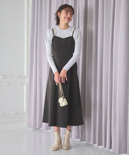 Feroux（フェルゥ）の「【2WAY】パールストラップベロア ジャンスカ（スカート）」 - WEAR