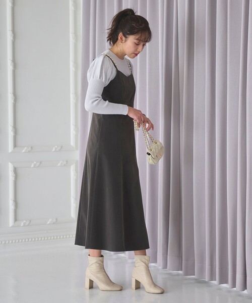 Feroux（フェルゥ）の「【2WAY】パールストラップベロア ジャンスカ（スカート）」 - WEAR