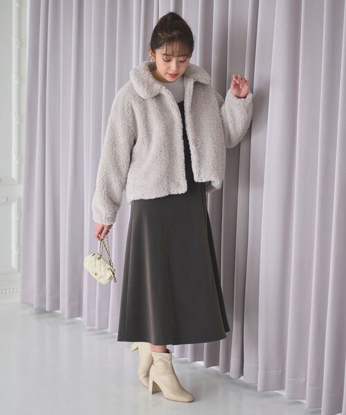 Feroux（フェルゥ）の「【2WAY】パールストラップベロア ジャンスカ（スカート）」 - WEAR