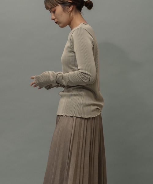 ottilie（オティーリエ）の「【 ottilie / オティーリエ 】 ポンチスエードプリーツスカート（スカート）」 - WEAR