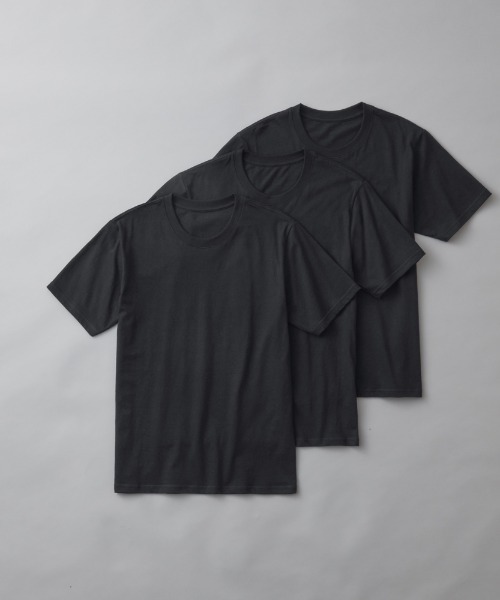 GUNZE（グンゼ）の「GUNZE BASIC/グンゼベーシック 天竺クルーネックTシャツ 3枚組（インナーウェア/肌着）」 - WEAR