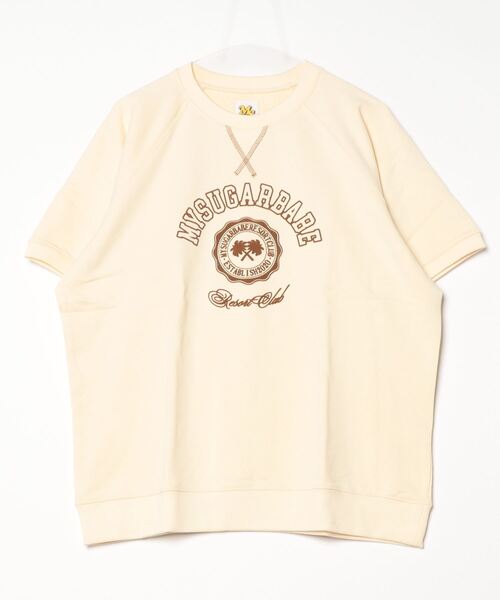 My sugar Babe（マイシュガーベイブ）の「MSB college logo half sweat (mens)（Tシャツ/カットソー）」 - WEAR