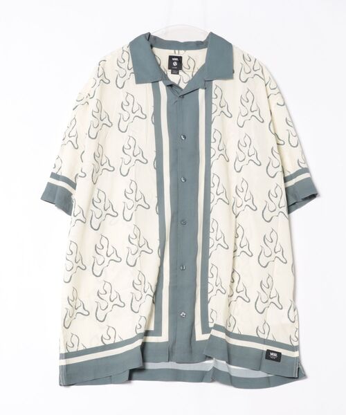 VANS ヴァンズ Blaze Border SS Woven ショートスリーブ VN000M17E59 ABC-MART限定 Lemon（T ...