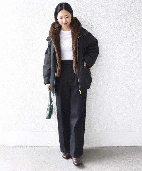 セール】【WEB限定】2WAY フェイクファー 中綿 ブルゾン（ブルゾン