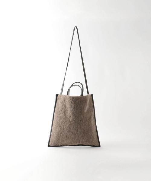 Steven Alan（スティーブンアラン）の「＜Steven Alan＞WOOL BOA FLAT TOTE BAG/トートバッグ（トート ...