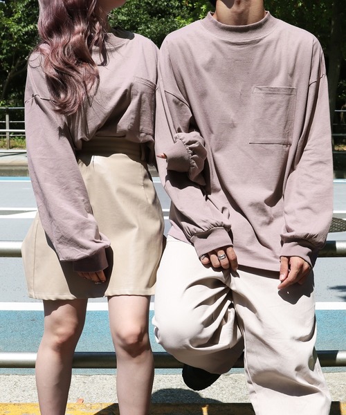 PairPair（ペアペア）の「ポケ付きモックネックロンT(ユニセックス)（Tシャツ/カットソー）」 - WEAR