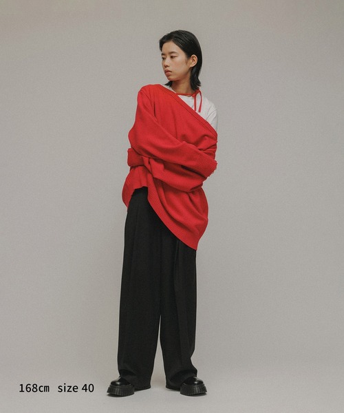 M TO R（ムウトアール）の「[TOPS]STRING OVERSIZE KNIT（ニット/セーター）」 - WEAR