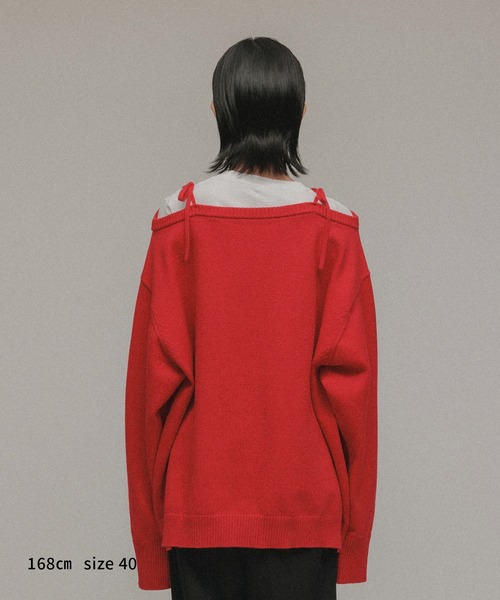 M TO R（ムウトアール）の「[TOPS]STRING OVERSIZE KNIT（ニット/セーター）」 - WEAR