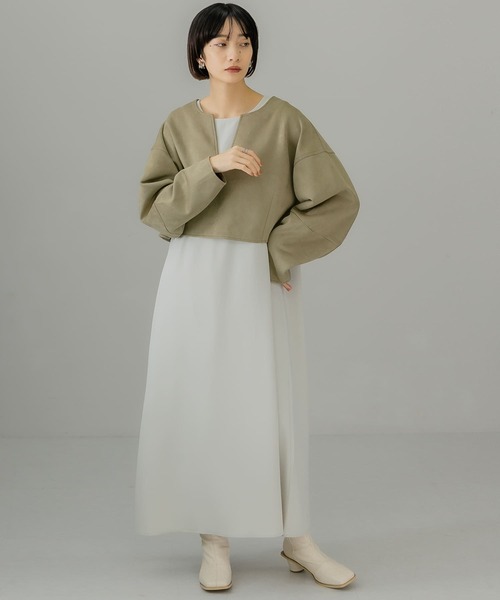 KBF（ケイビーエフ）の「『WEB/一部店舗限定』スエードトップスSETワンピース（ワンピース）」 - WEAR