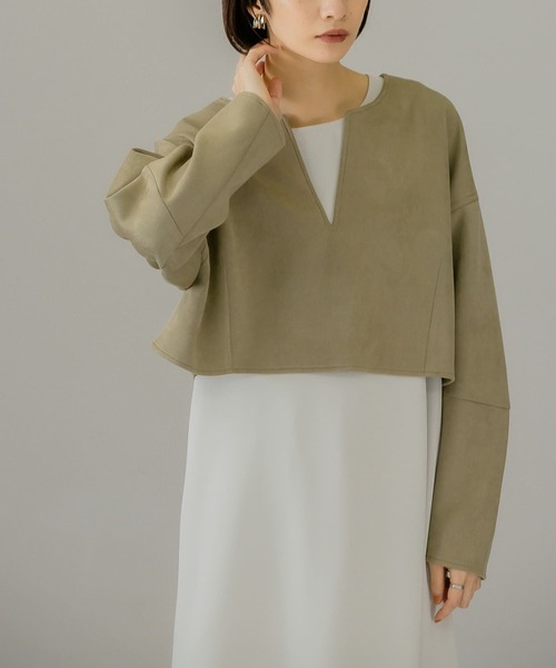 KBF（ケイビーエフ）の「『WEB/一部店舗限定』スエードトップスSETワンピース（ワンピース）」 - WEAR