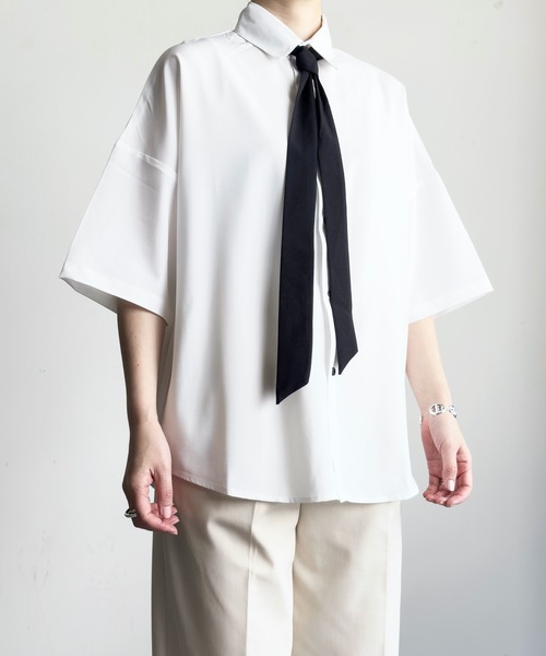 【セール】COMMONWARE:ポリストレッチネクタイシャツS/S（シャツ/ブラウス）｜COMMON WARE（コモンウェアー）のファッション通販 - ZOZOTOWN
