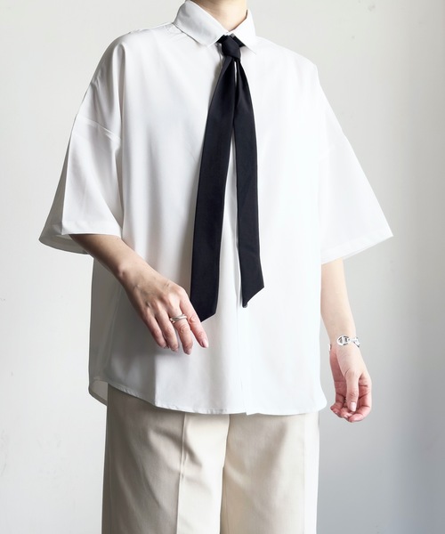 COMMON WARE（コモンウェアー）の「COMMONWARE:ポリストレッチネクタイシャツS/S（シャツ/ブラウス）」 - WEAR