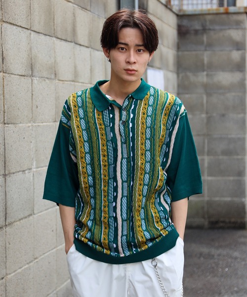 SPINNS（スピンズ）の「【ユーズドライク】3D 多色柄 ポロシャツ（ポロシャツ）」 - WEAR