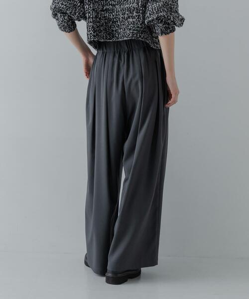 セール】ストレッチタックギャザーワイドパンツ（その他パンツ