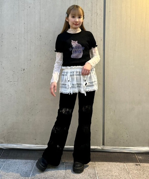 Candy Stripper（キャンディストリッパー）の「LACY PATCH WORK FLARE パンツ（その他パンツ）」 - WEAR