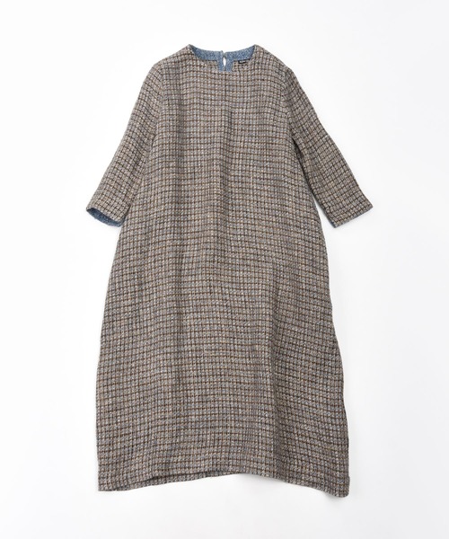 45R（フォーティファイブアール）の「リネンツイードのドレス（ワンピース）」 - WEAR