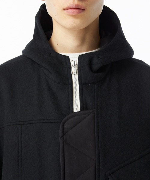 KURO（クロ）の「【KURO】PATCHWORK SUPER 110's MELTON WOOL M-51 COAT（モッズコート）」 - WEAR