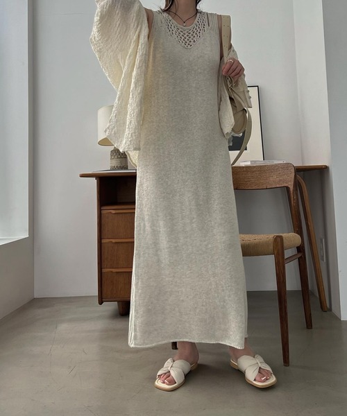 willfully（ウィルフリー）の「incision mesh 2way knit tank OP（ワンピース）」 - WEAR