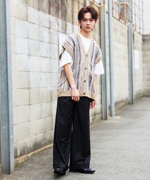 SPINNS（スピンズ）の「【ユーズドライク】3D 多色柄ベスト（ベスト）」 - WEAR