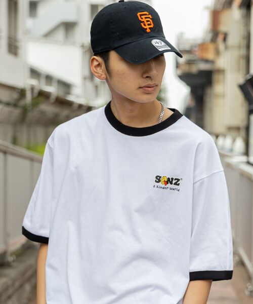 SEQUENZ（シークエンズ）の「【SEQUENZ】PEACEFUL RINGER SS TEE / 半袖 古着 オーバーサイズ リンガー ロゴ プリント Tシャツ（Tシャツ/カットソー ...