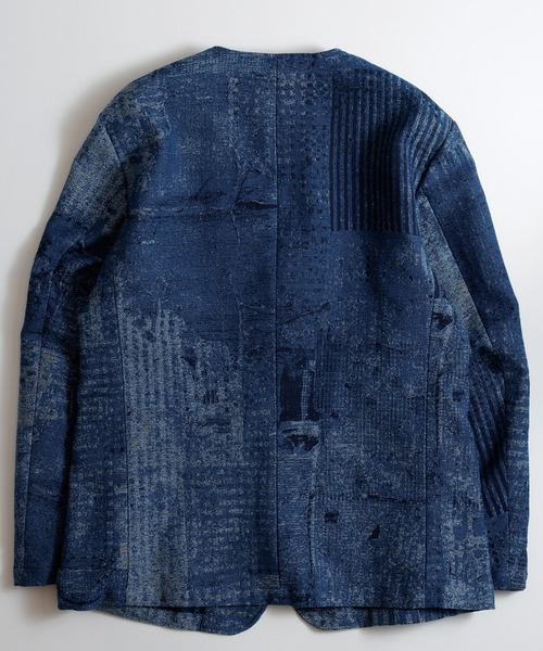 FDMTL（ファンダメンタル）の「FDMTL/ファンダメンタル/BORO JAQUARD JACKET RINSE（テーラードジャケット）」 - WEAR