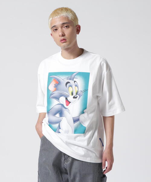 【セール】SEQUENZ/シークエンズ/TOM and JERRY BIG PHOTO CREW NECK S/S TEE / トムとジェリー ビッグフォト バックプリント クルーネック 半袖 ...