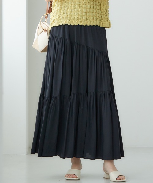 miclat（ミクラ）の「大きいサイズ ギャザーティアードスカート miclat（スカート）」 - WEAR