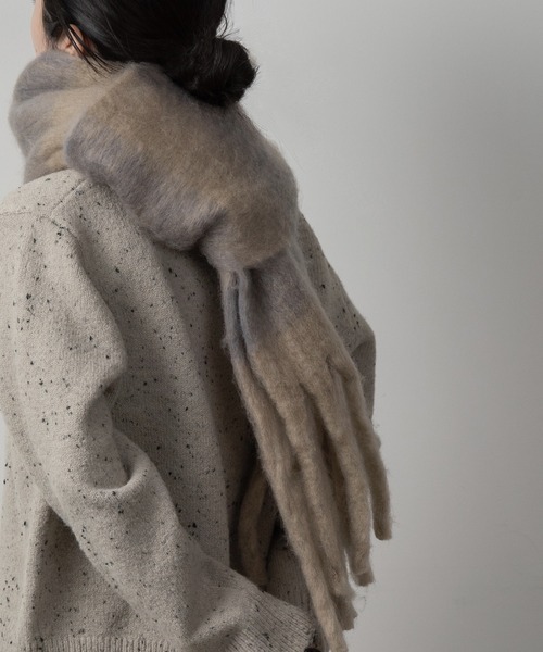 lawgy（ラウジー）の「soft touch border muffler / ソフトタッチボーダーマフラー（マフラー）」 - WEAR