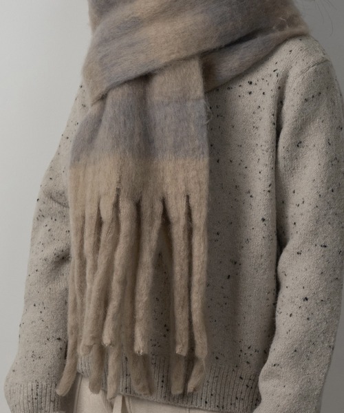 lawgy（ラウジー）の「soft touch border muffler / ソフトタッチボーダーマフラー（マフラー）」 - WEAR