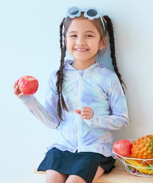 devirock（デビロック）の「UVカット 裾フリル 長袖ジップラッシュガード（ラッシュガード）」 - WEAR