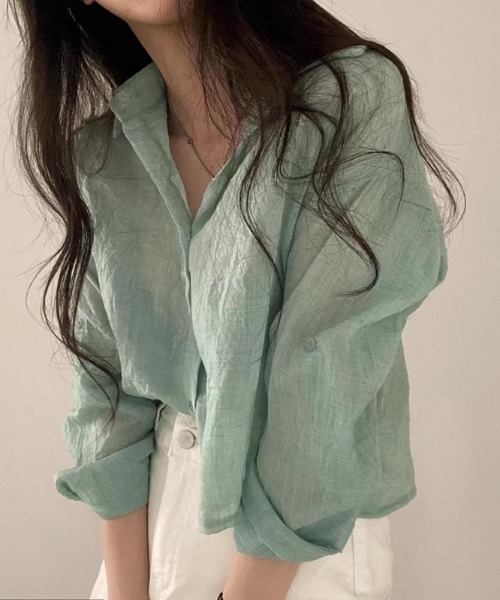 CELENA BEATS（セレナビーツ）の「シアー エアリー ミニ シャツ（シャツ/ブラウス）」 - WEAR