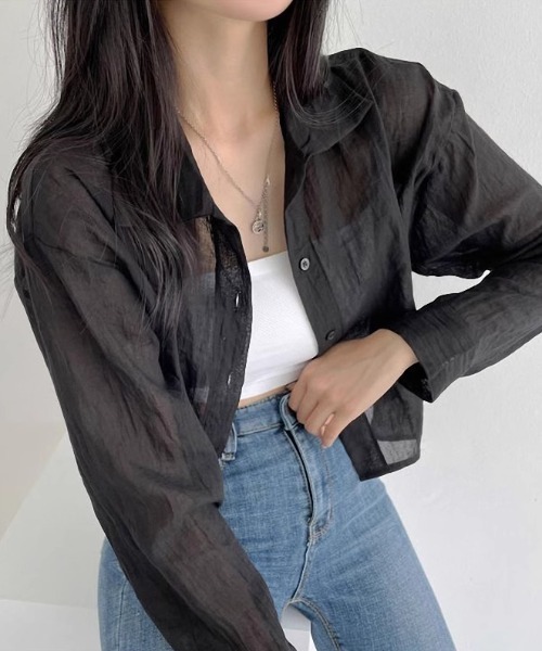 CELENA BEATS（セレナビーツ）の「シアー エアリー ミニ シャツ（シャツ/ブラウス）」 - WEAR