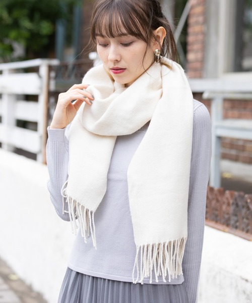 Rewde（ルゥデ）の「ﾗﾒ混ﾏﾌﾗｰ（0R18-ST03）（ストール/ショール）」 - WEAR