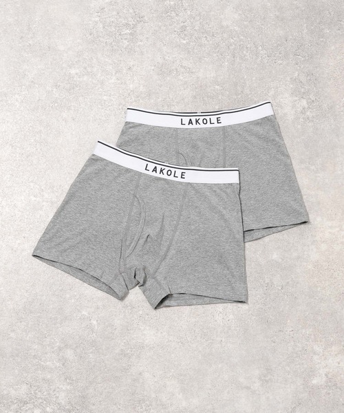 【セール】【2枚セット】コットンロゴ無地ボクサーパンツ / 133526（ボクサーパンツ）｜LAKOLE（ラコレ）のファッション通販 - ZOZOTOWN
