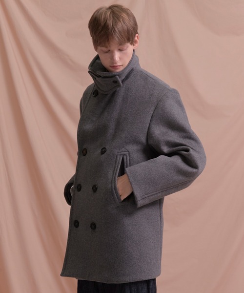 ENOU（エノウ）の「【ENOU】OVERSIZED PEA COAT / エノウ オーバーサイズ ピーコート（ピーコート）」 - WEAR