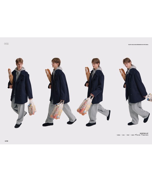 ENOU（エノウ）の「【ENOU】OVERSIZED PEA COAT / エノウ オーバーサイズ ピーコート（ピーコート）」 - WEAR