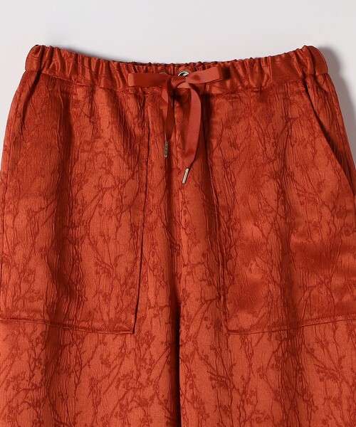 セール】SHIPS any:〈洗濯機可能〉サテン ジャカード テーパード