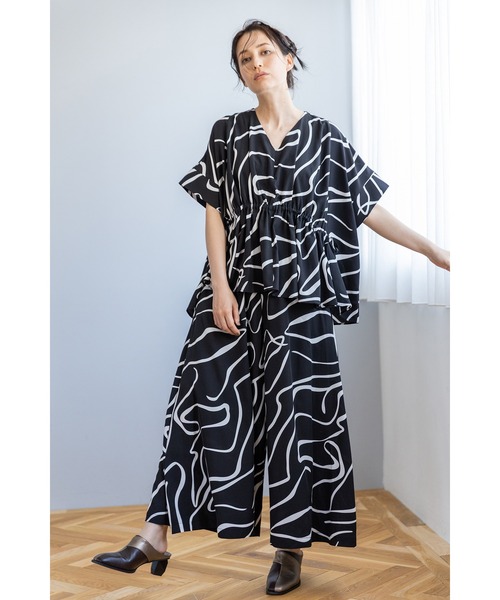 オズモーシス（OSMOSIS）/プリントフレアーパンツ セール】プリントフレアーパンツ（その他パンツ）｜OSMOSIS