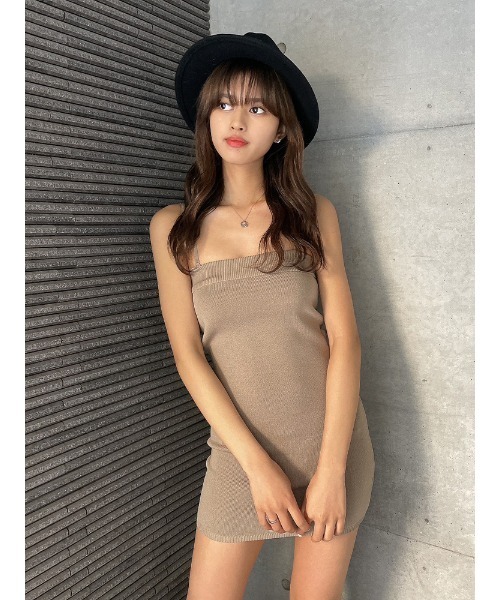 ENVYM（アンビー）の「カラーニットタイトキャミOP（ワンピース）」 - WEAR